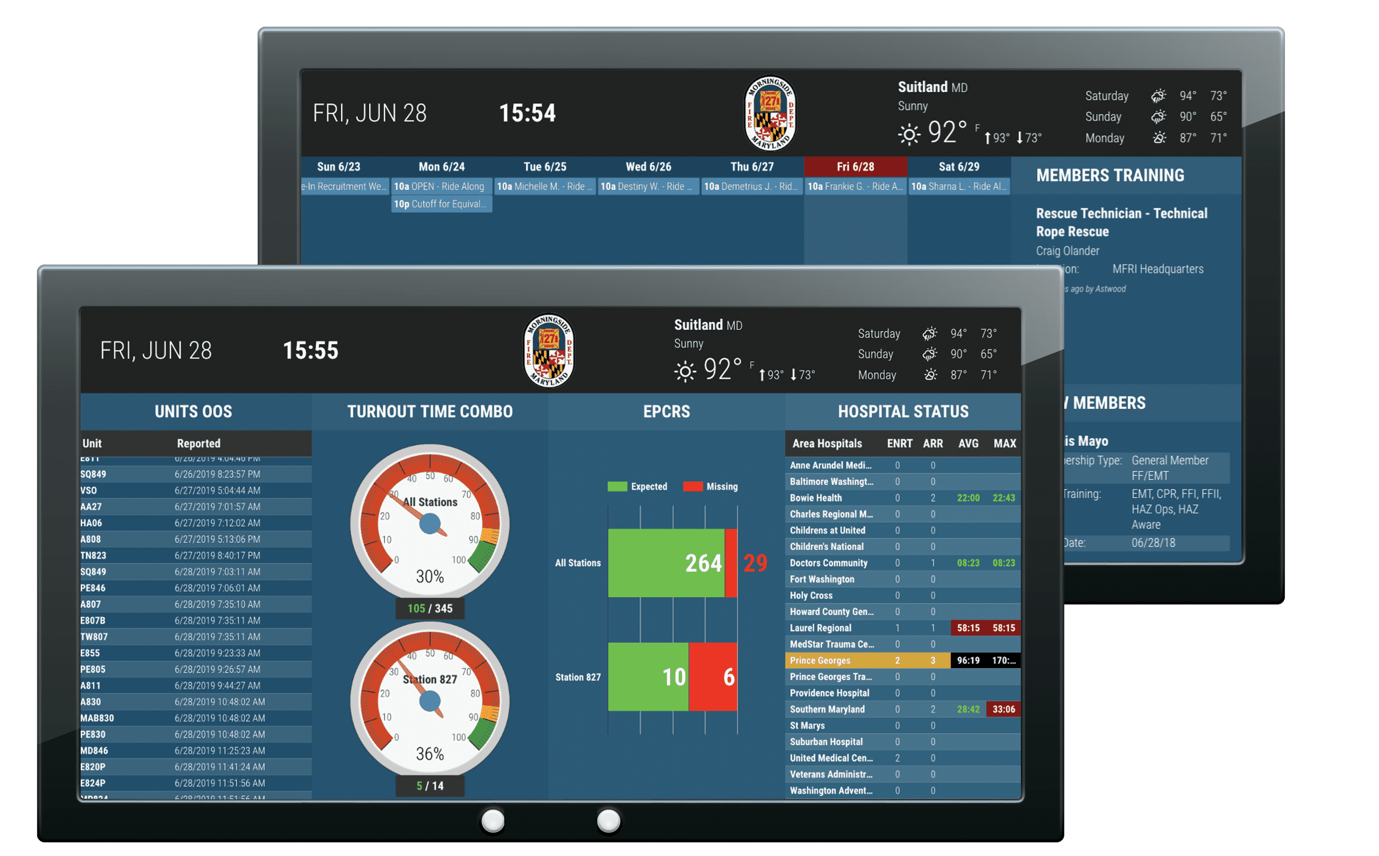 Morningside Volunteer Fire Department Installs Dashboards to Run As a ...