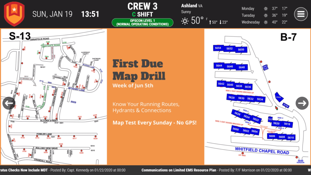 Digital Signage - Fire Department & EMS Agency Dashboards