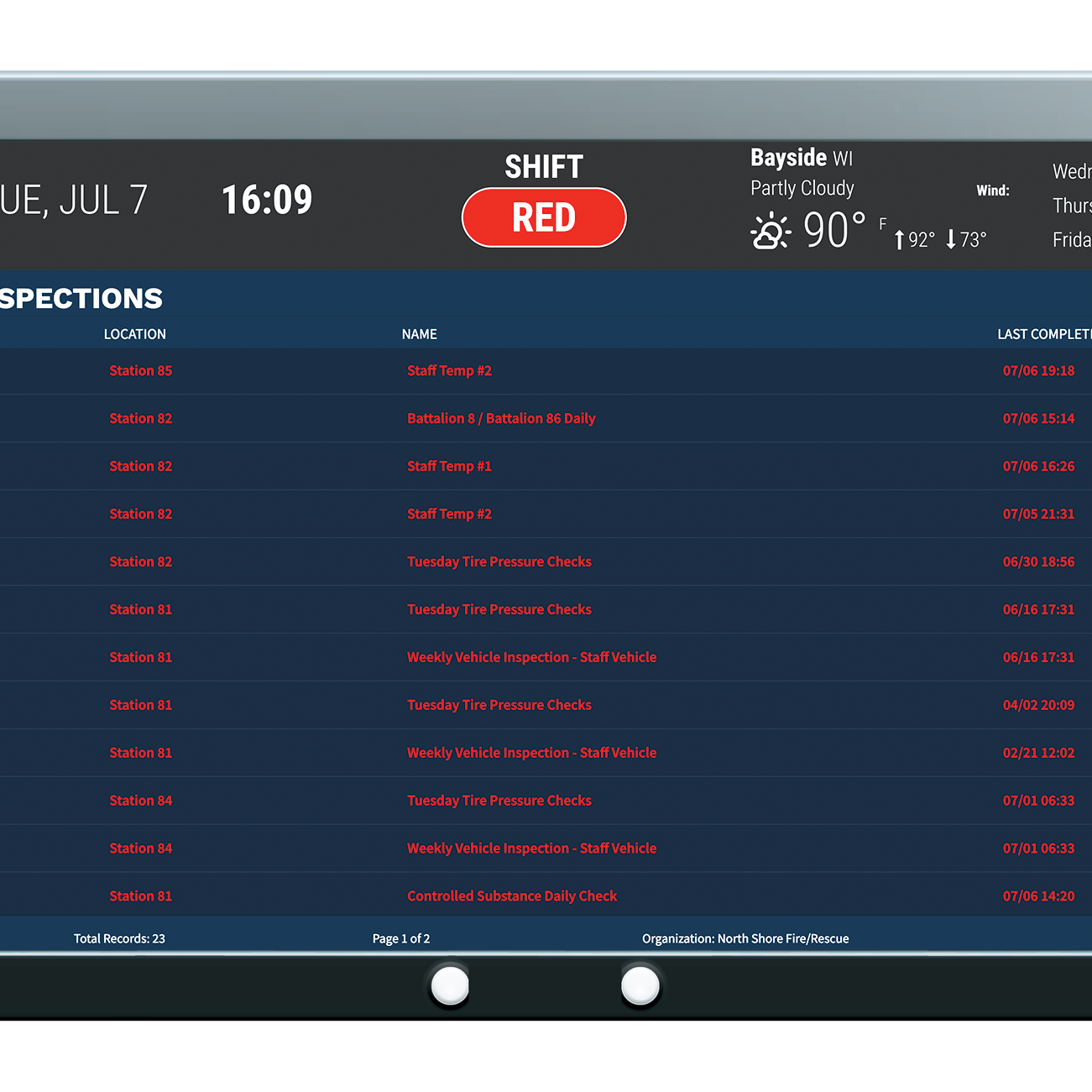 Digital Signage - Fire Department & EMS Agency Dashboards