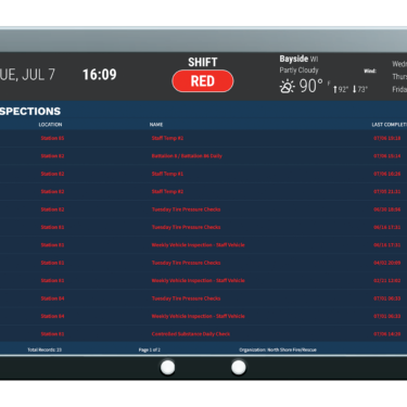 First Arriving Fire Station Digital Signage - EMS & Police Departments