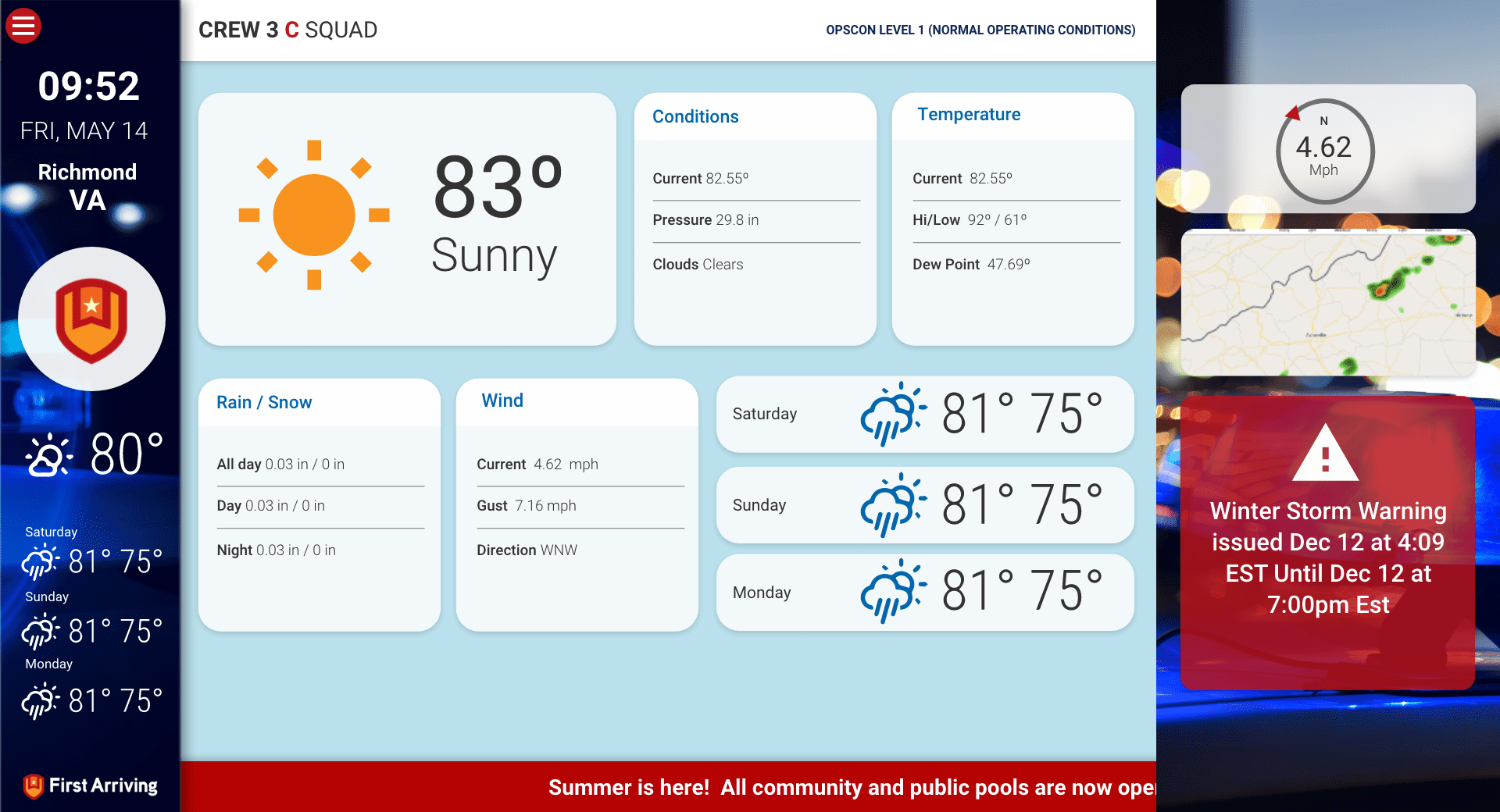 Digital Signage - Law Enforcement & Police Department Dashboards