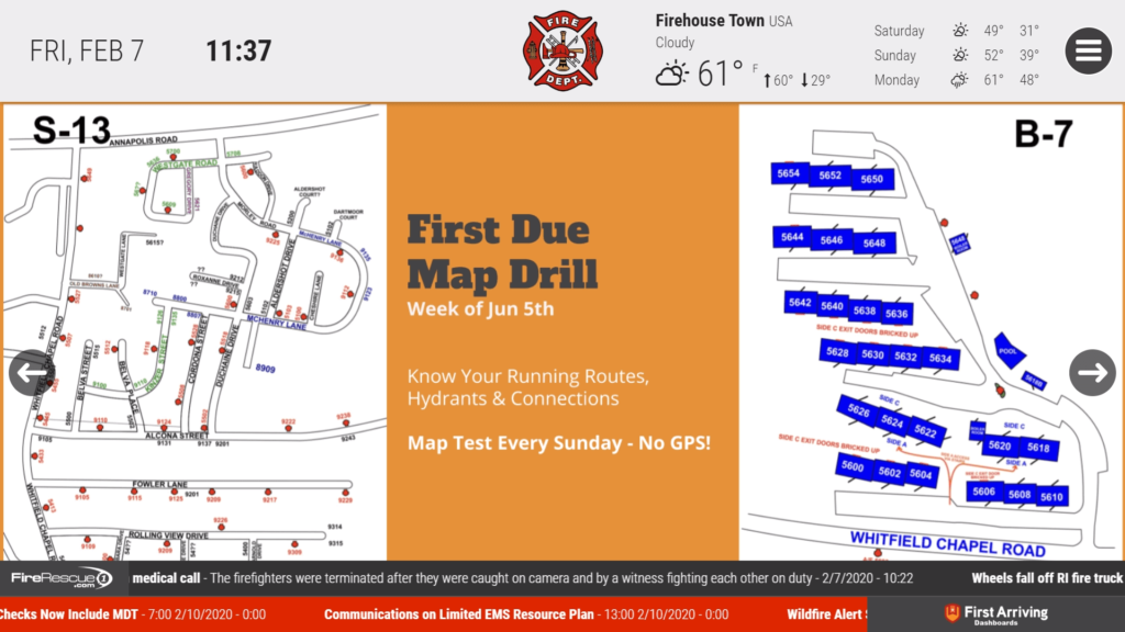 Digital Signage & Dashboards for Fire Departments & EMS - First Arriving